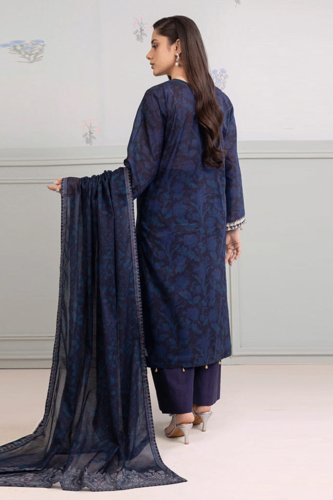 Zellbury Unstitched 3 Piece Embroidered Lawn Collection'2025 - D01 ...